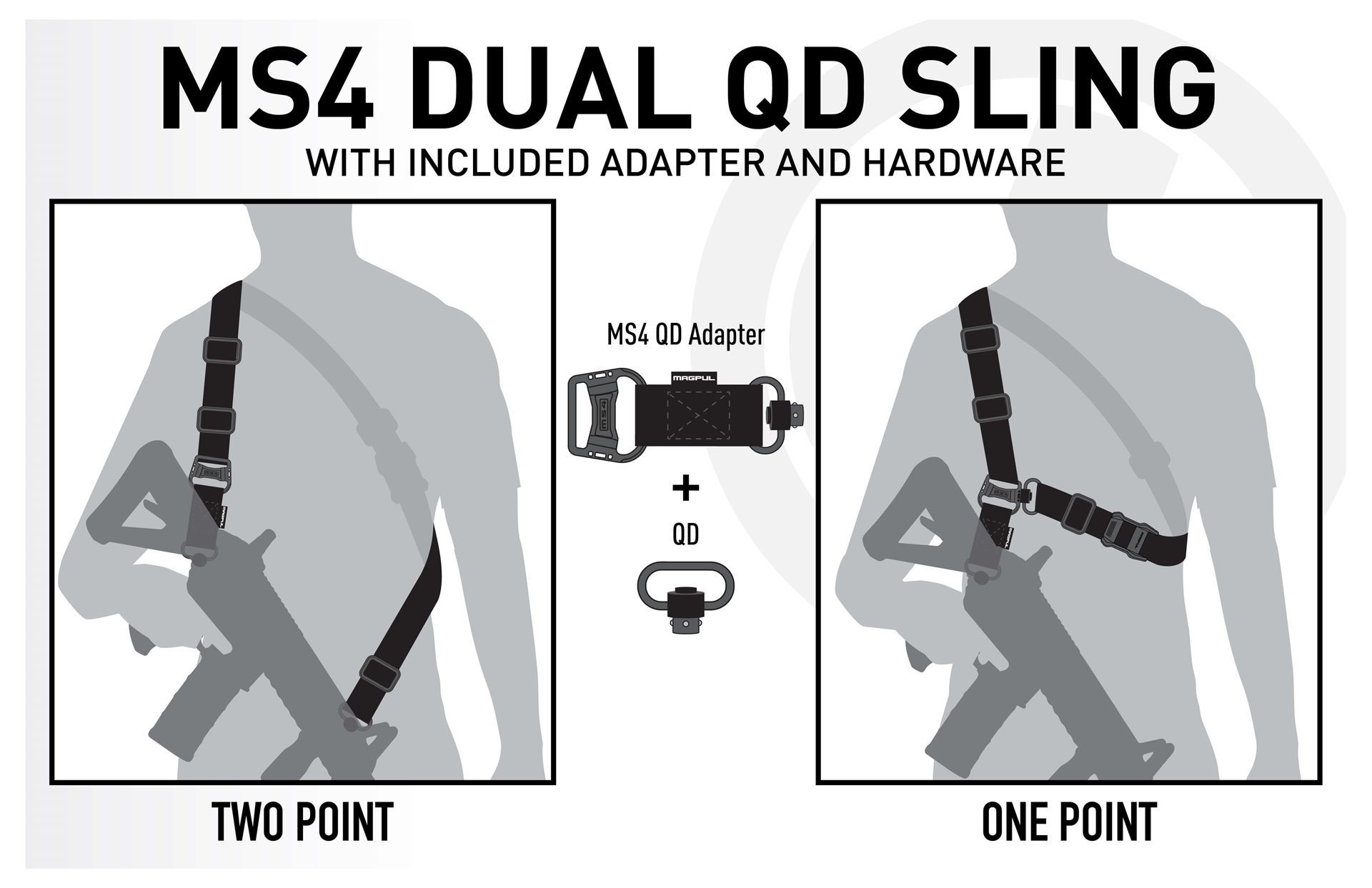 Top Pack Defense. Magpul MS4® Dual QD Sling GEN2